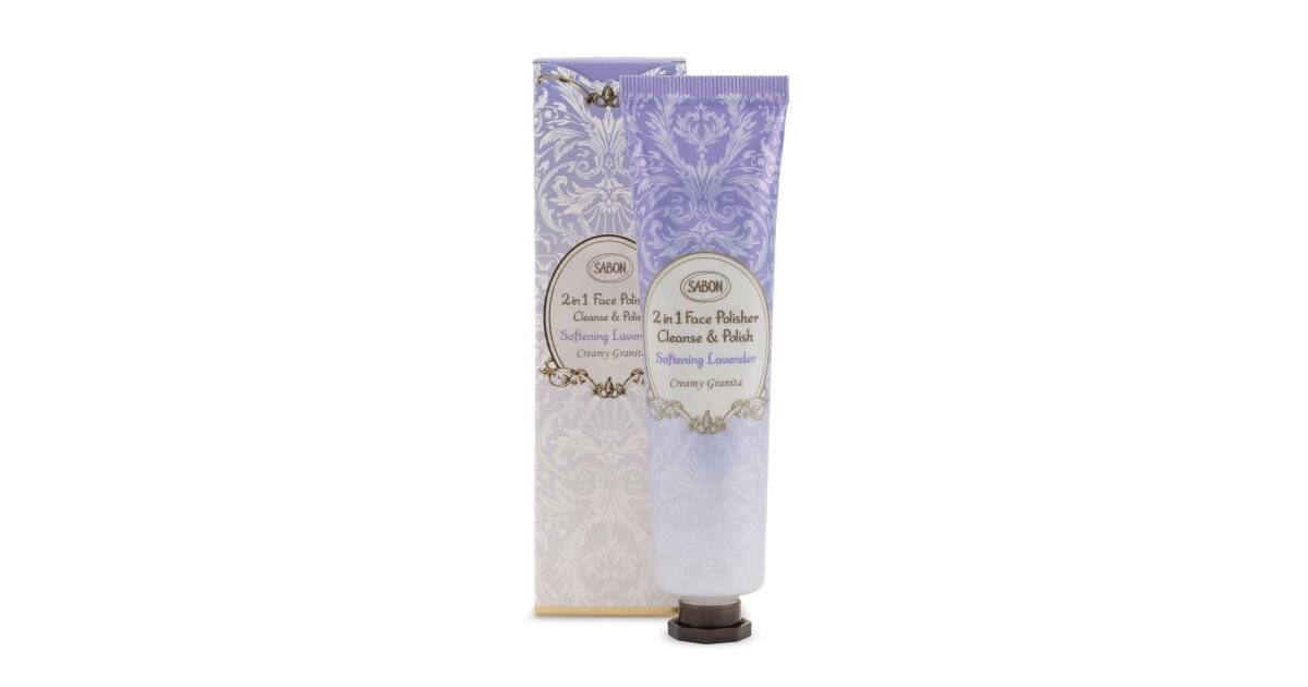 Exfoliant de faţă travel 2 în 1 Softening Lavender, 60 ml | SABON România